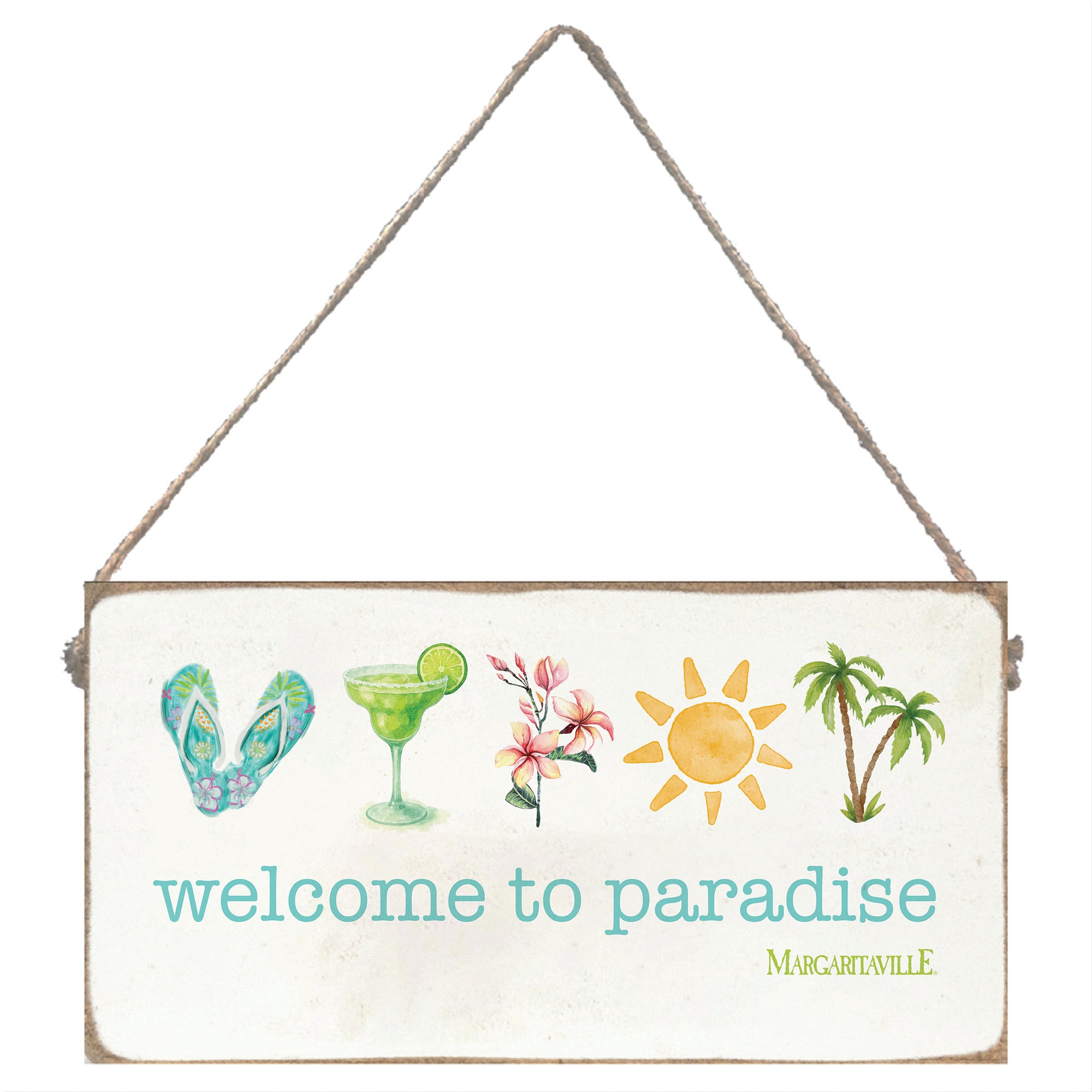 Welcome to Paradise Hanging Sign – Margaritaville Store